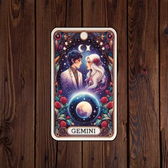 Tarot Card Zodiac Sticker Gemini Astrology Birthday Month Laptop ...