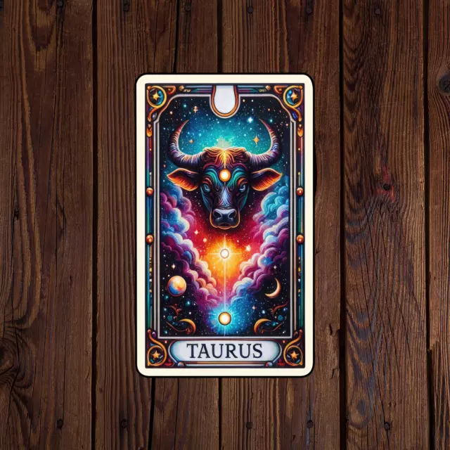 Tarot Card Zodiac Sticker Taurus Astrology Birthday Month Laptop ...