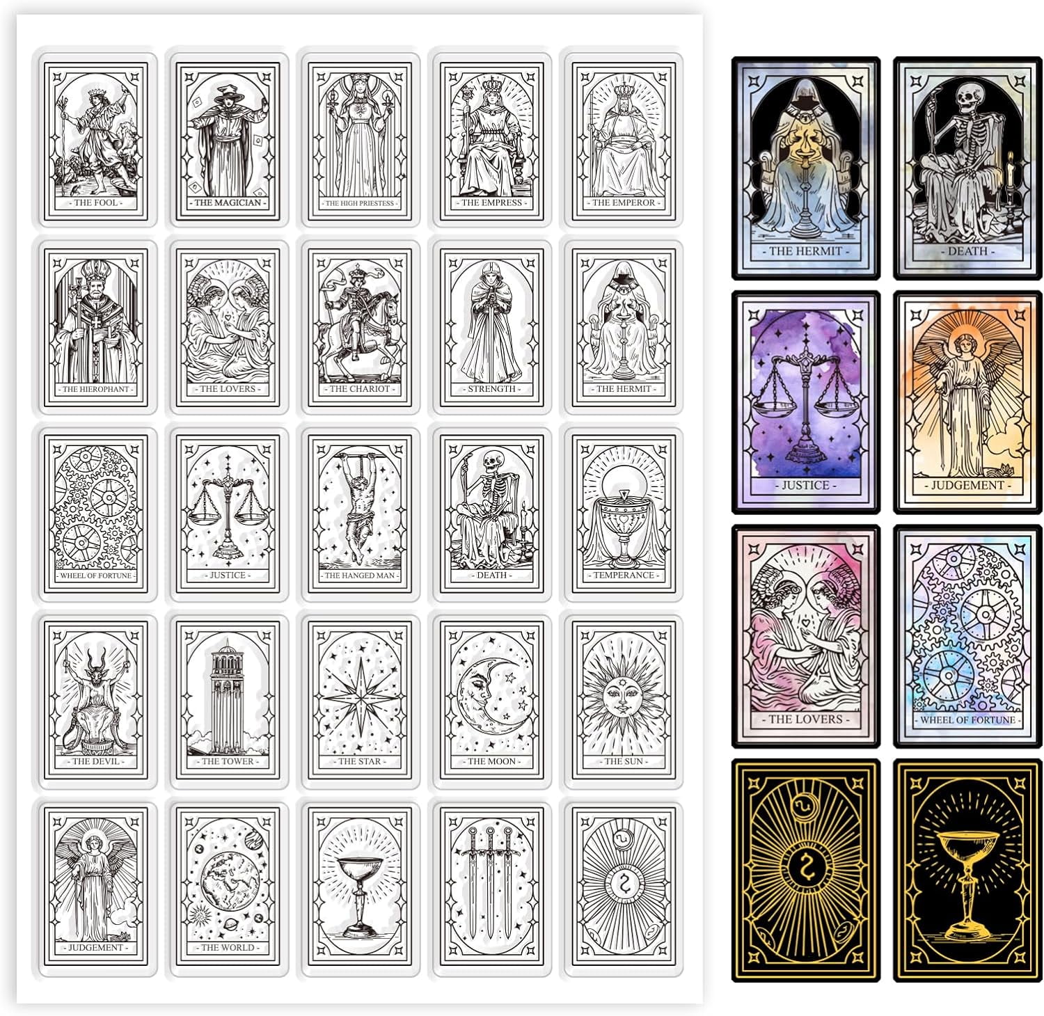 Tarot Cards Clear Stamps for Cards Making Magic Divination Clear Stamp ...