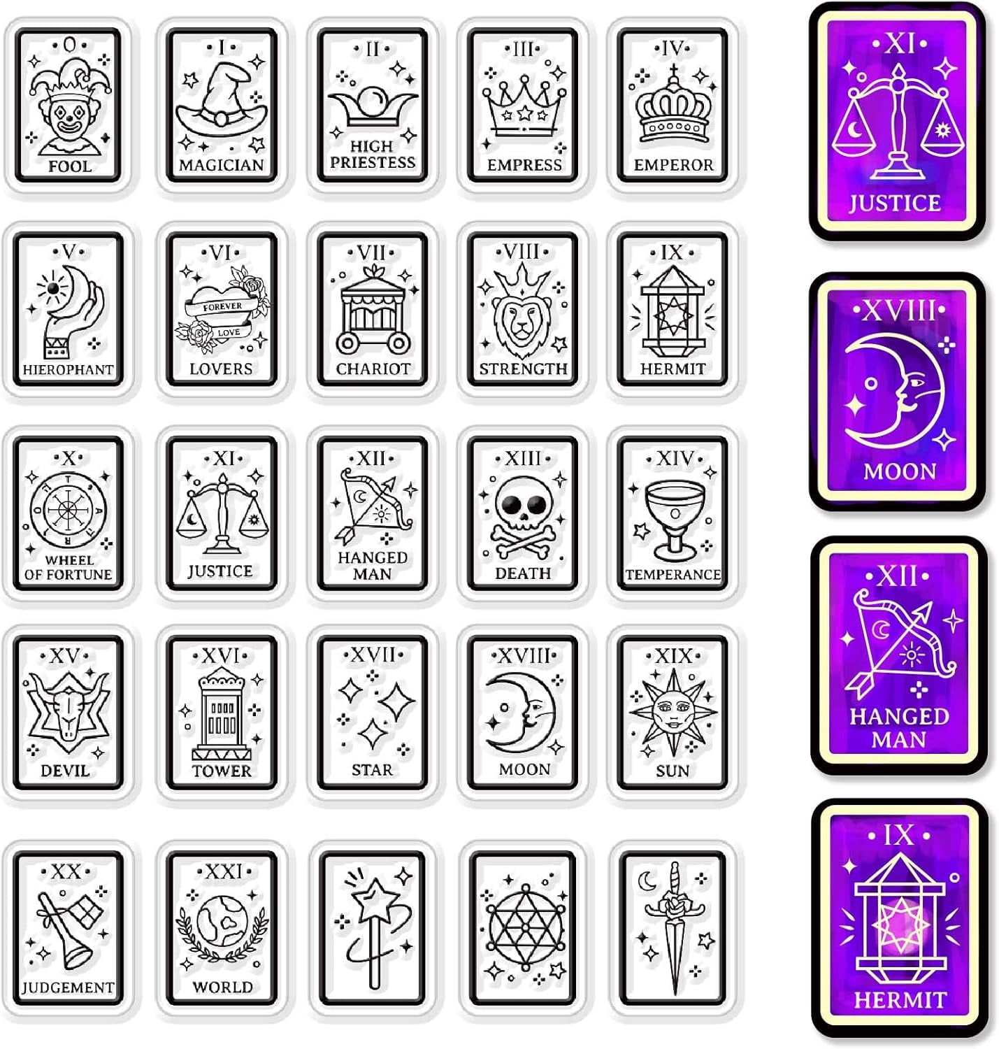 Tarot Cards Silicone Clear Stamps for Scrapbooking Journaling Making ...