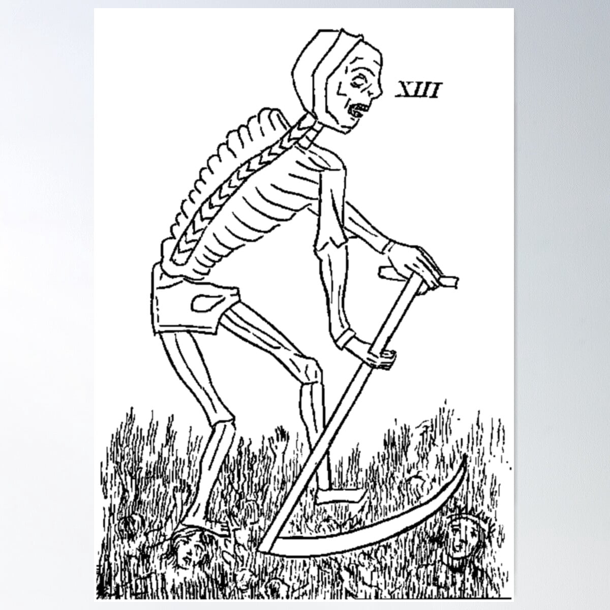 Tarot Death 13 Poster Wall Art, Modern Wall Decor For Living Room ...