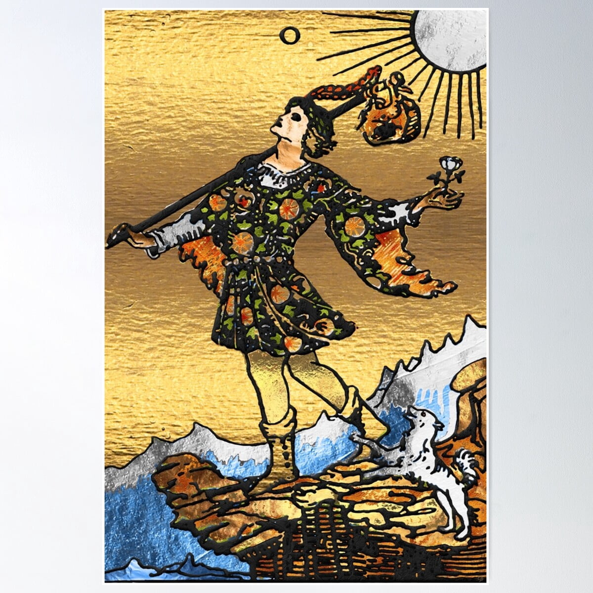 Tarot Gold Edition - Major Arcana - The Fool Poster Wall Art, Modern ...