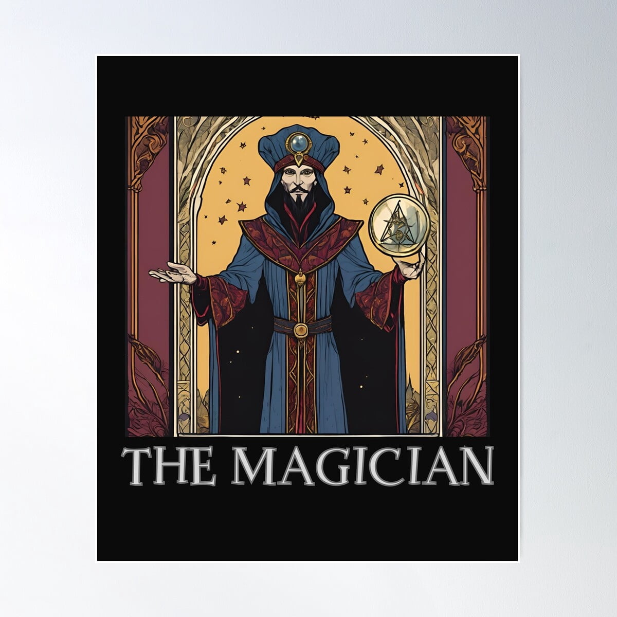 Tarot Magician Poster Wall Art, Modern Wall Decor For Living Room ...