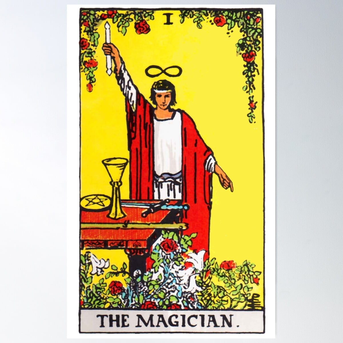Tarot: Rider Waite - The Magician (Colour) Poster Wall Art, Modern Wall ...