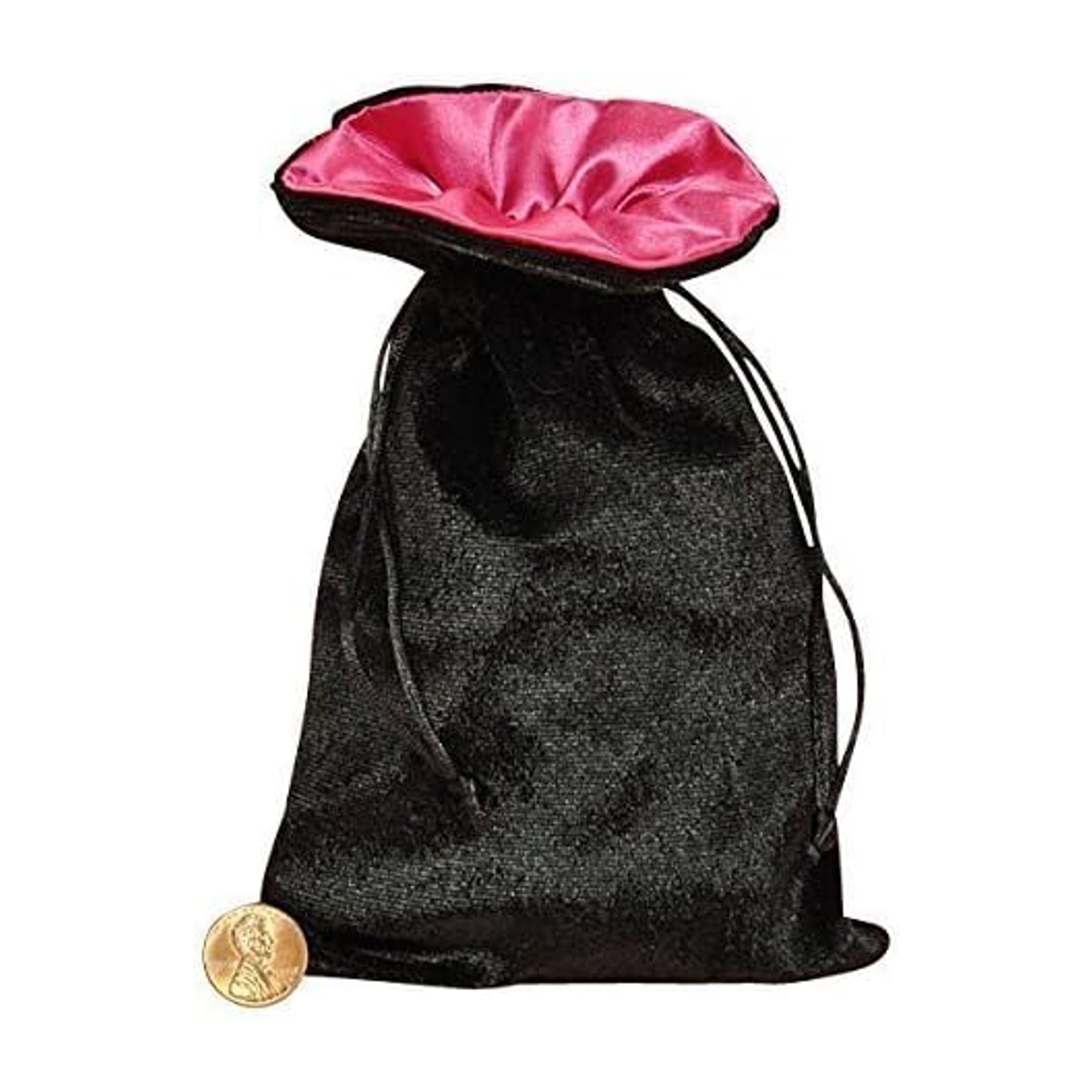 Tarot/Rune Bag: Black Velvet and Pink Satin Bag - 5 Inches x 8 Inches ...