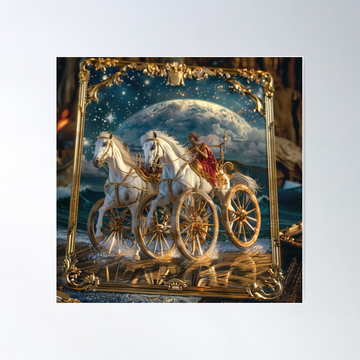 Tarot: The Chariot Poster Wall Art, Modern Wall Decor For Living Room ...
