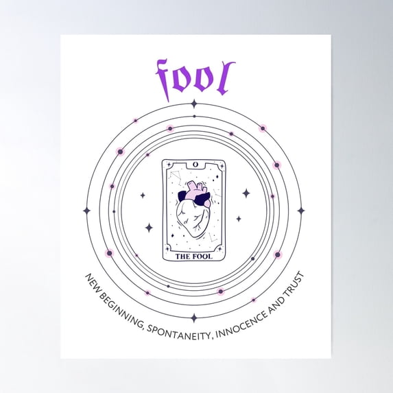 Tarot The Fool Poster Wall Art, Modern Wall Decor For Living Room ...