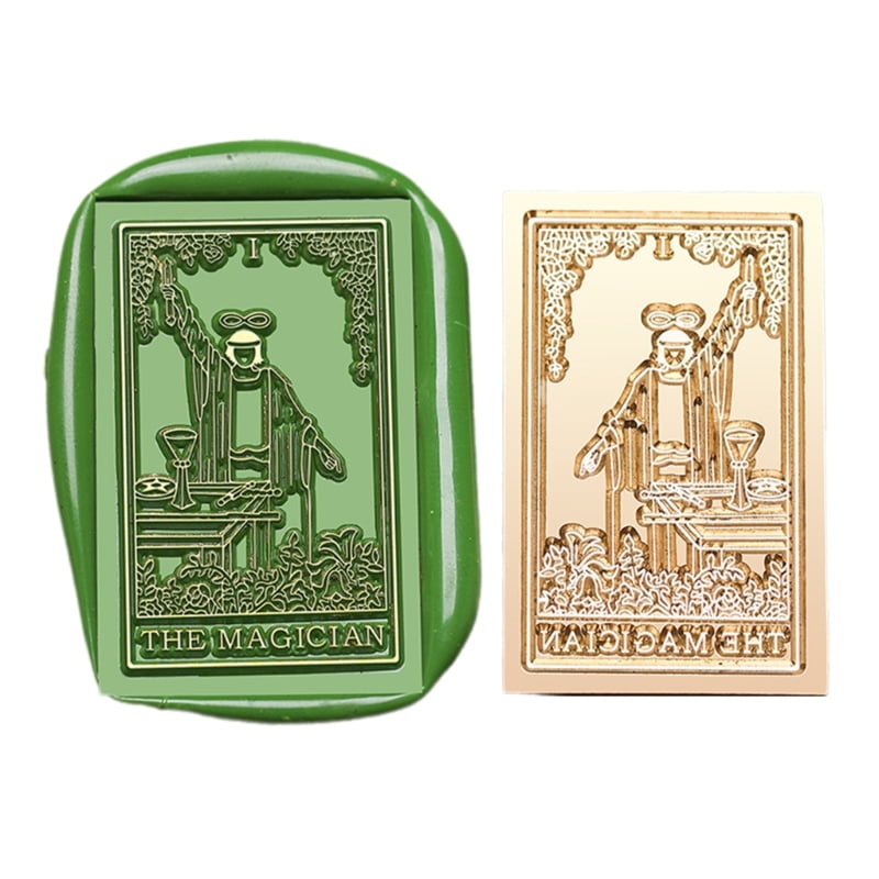 Tarot Themed Seal Stamp Head Rectangular Sealing Stamp Vintage Embossed ...