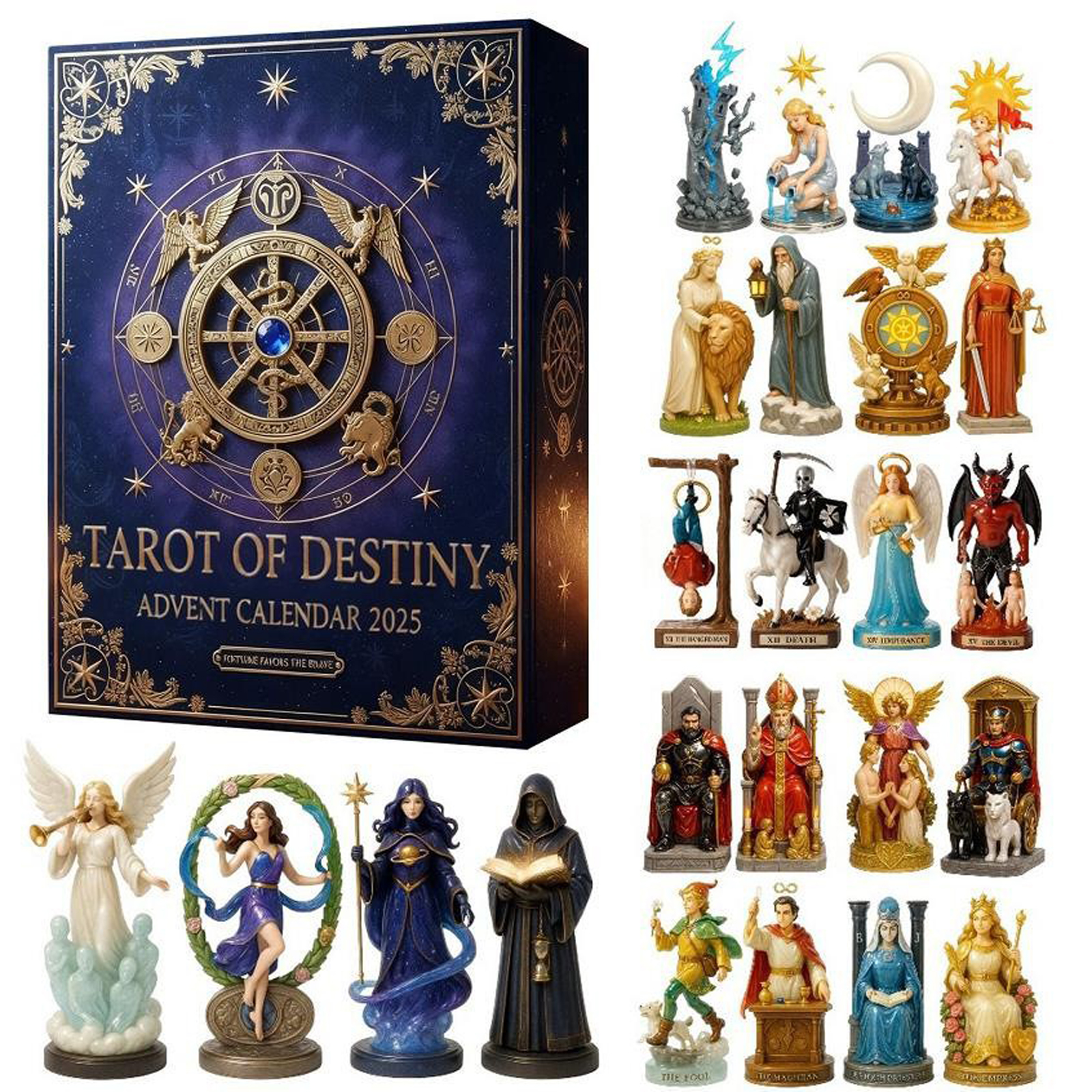Tarot of Destiny 2025 Advent Calendar with 24 Unique Figurines Inspired ...