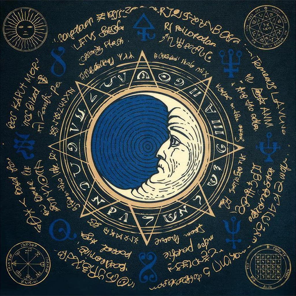 Tarots Tablecloth Rune Divinations Table Cover Astrology Oracles Board ...