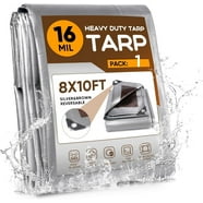 Protarp 16 Mil Extreme Heavy Duty Tarp Camping Tarpaulin Waterproof Cover, Brown/Black 50′ X 70 ...