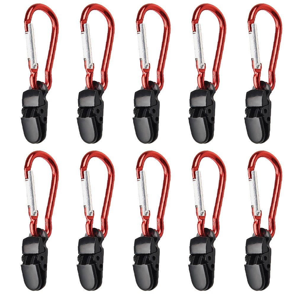 Tarp Awning Clamp Clips with Carabiner 10 Pack for Camping Outdoor ...