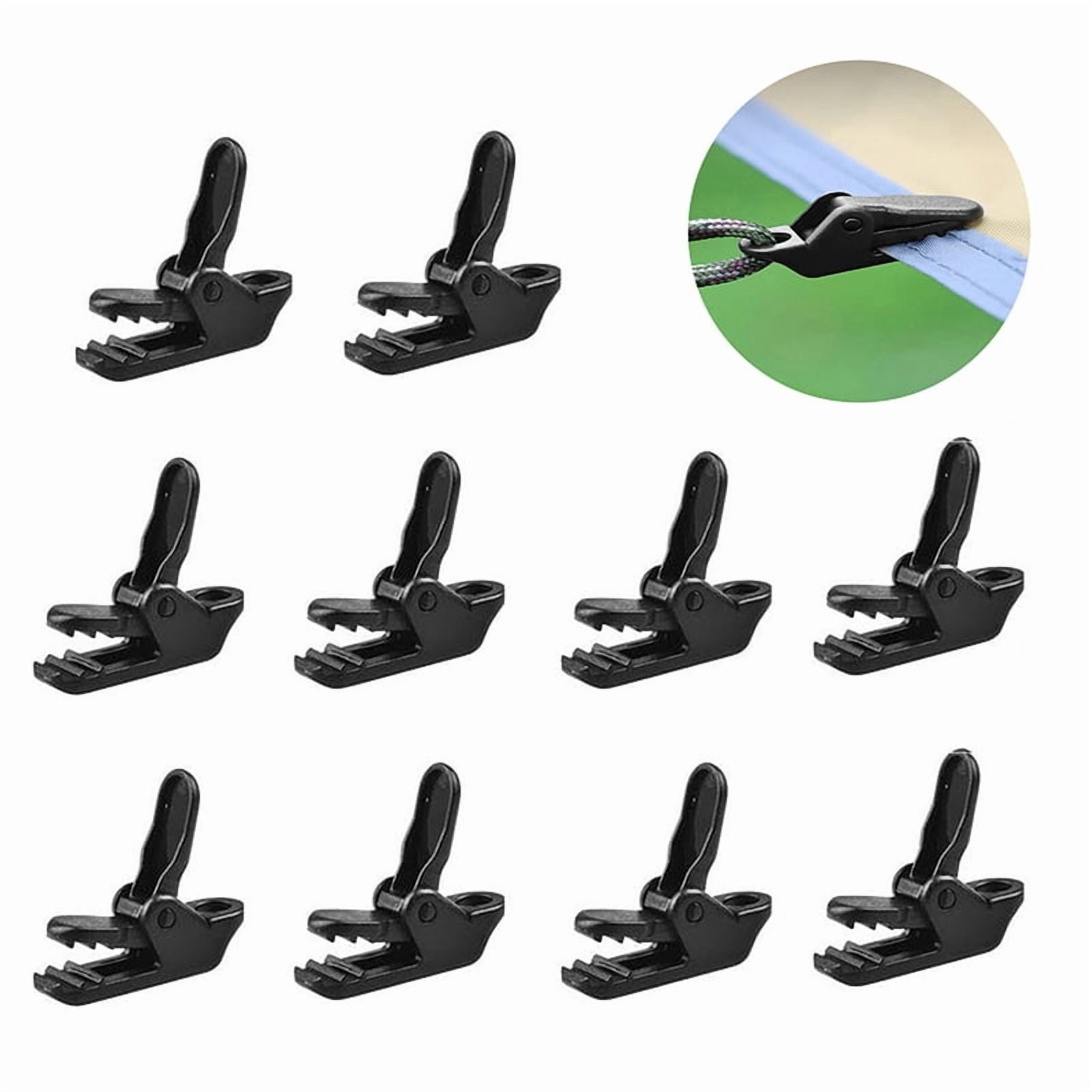 Tarp Clips 10-Pack Black Crocodile Clip Small Outdoor Camping Awning ...