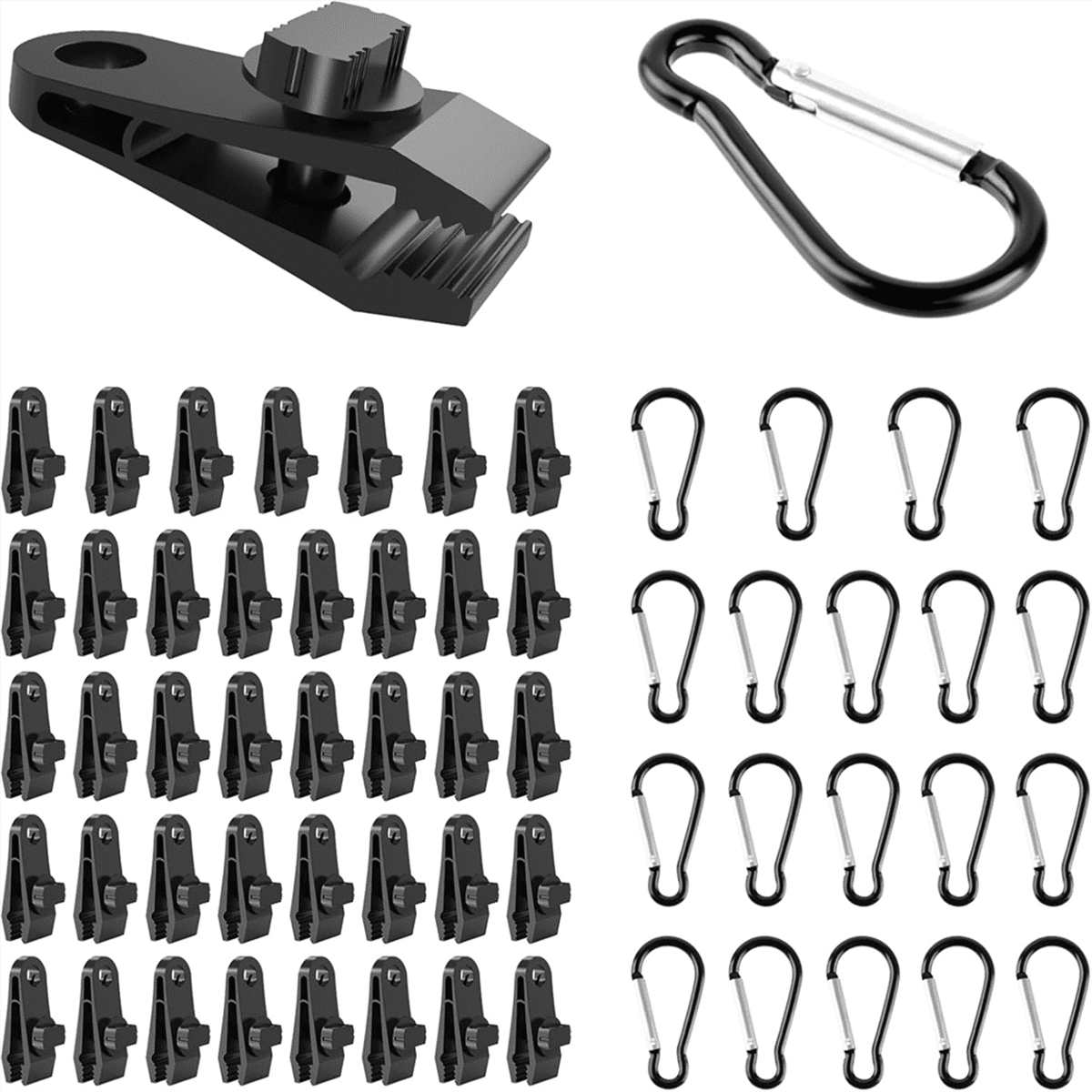 Tarp Clips Clamps Heavy Duty Lock Grip,60 PCS Tent Clamp with ...