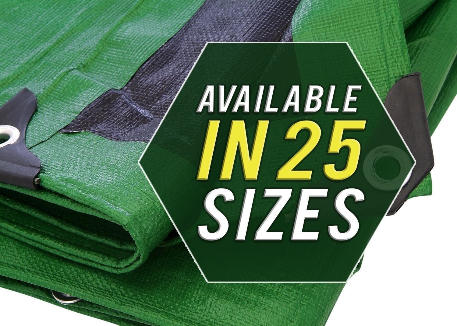 Tarp Cover 40X60 Green/Black Heavy Duty Thick Material, Waterproof ...