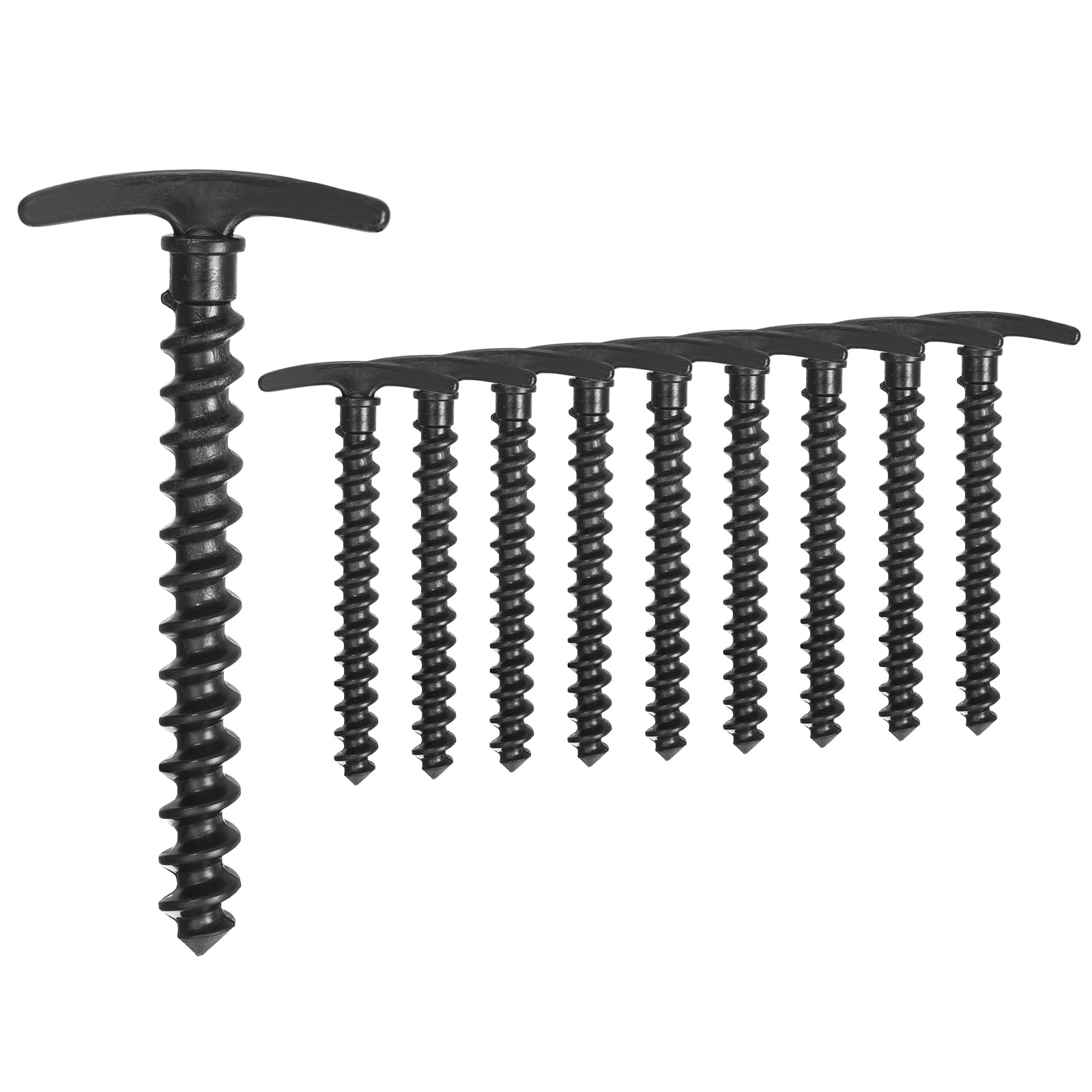 Tarp Stakes, 10Pcs 5.7 Inch - Plastic Beach Tent Stakes, T Shape Ground ...