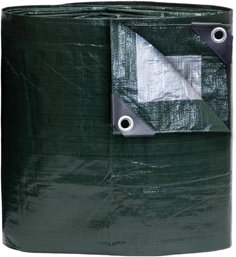 Tarp Supply, Inc. - 30' x 70' Heavy Duty Green/Silver Poly Tarp with ...