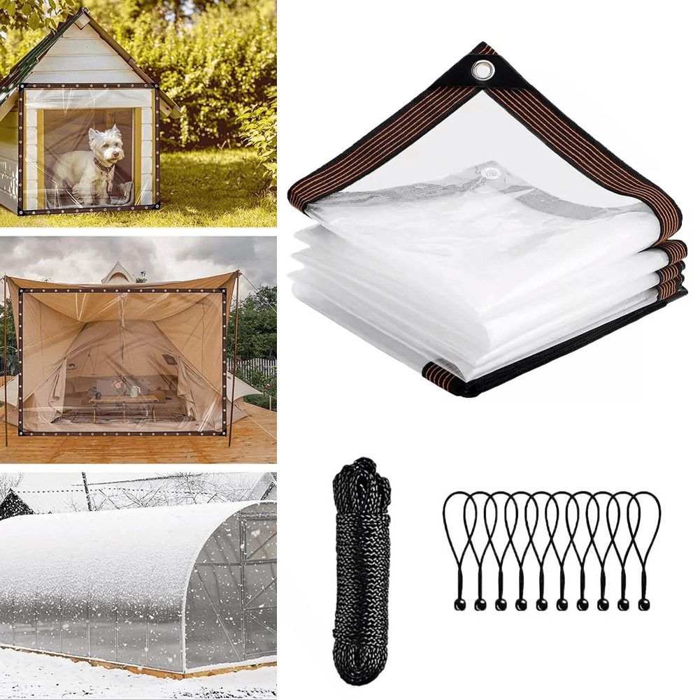 Tarp Waterproof - Clear Heavy Duty Tarps with Grommets, Outdoor ...