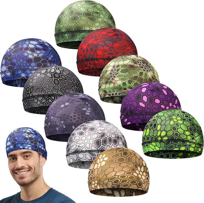 Tarpop 10 Pcs Men Skull Caps Cooling Welding Hard Helmet Liner Cycling ...
