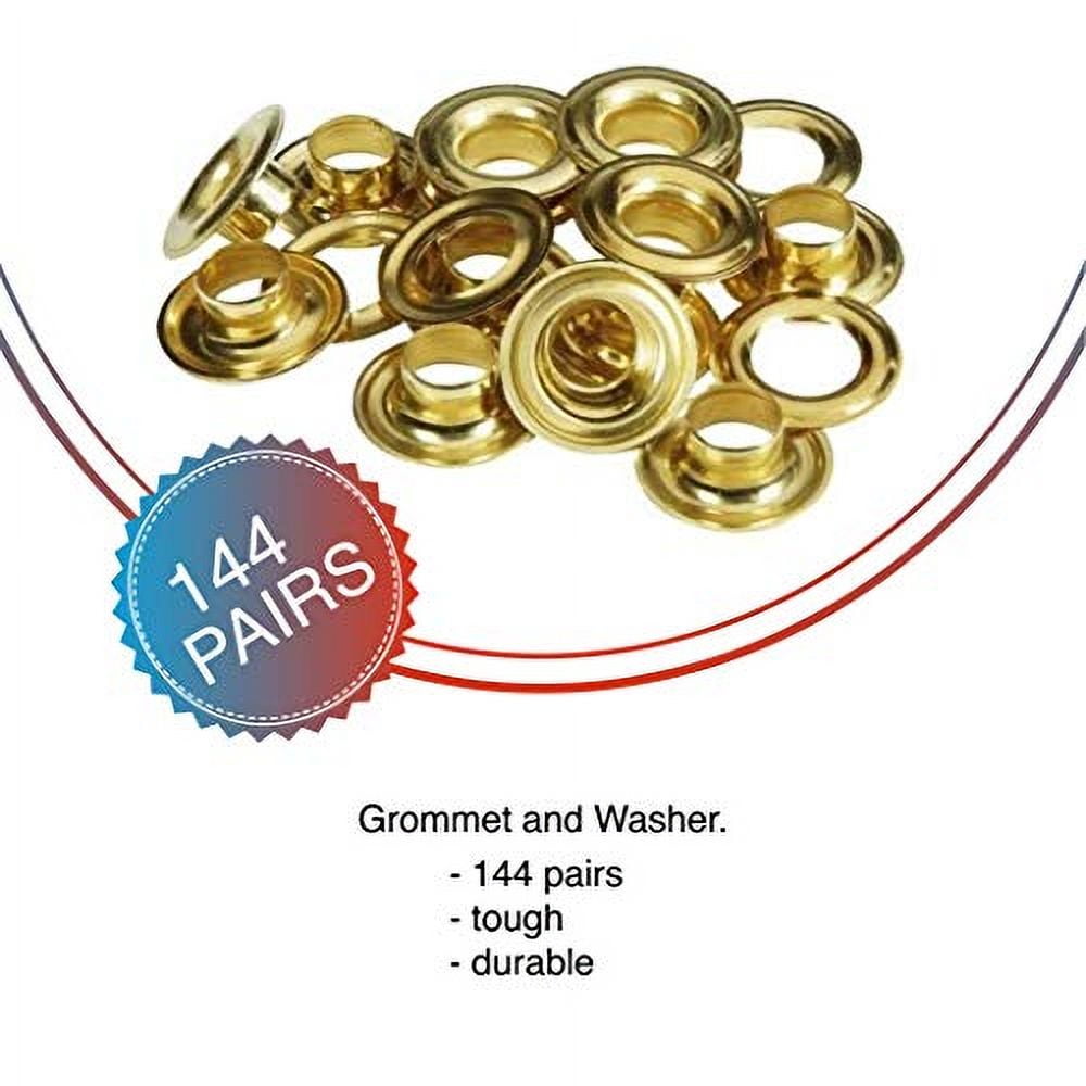 Tarps Now Heavy-Duty Brass Grommets Kit with Plain Washers - Rust Proof ...