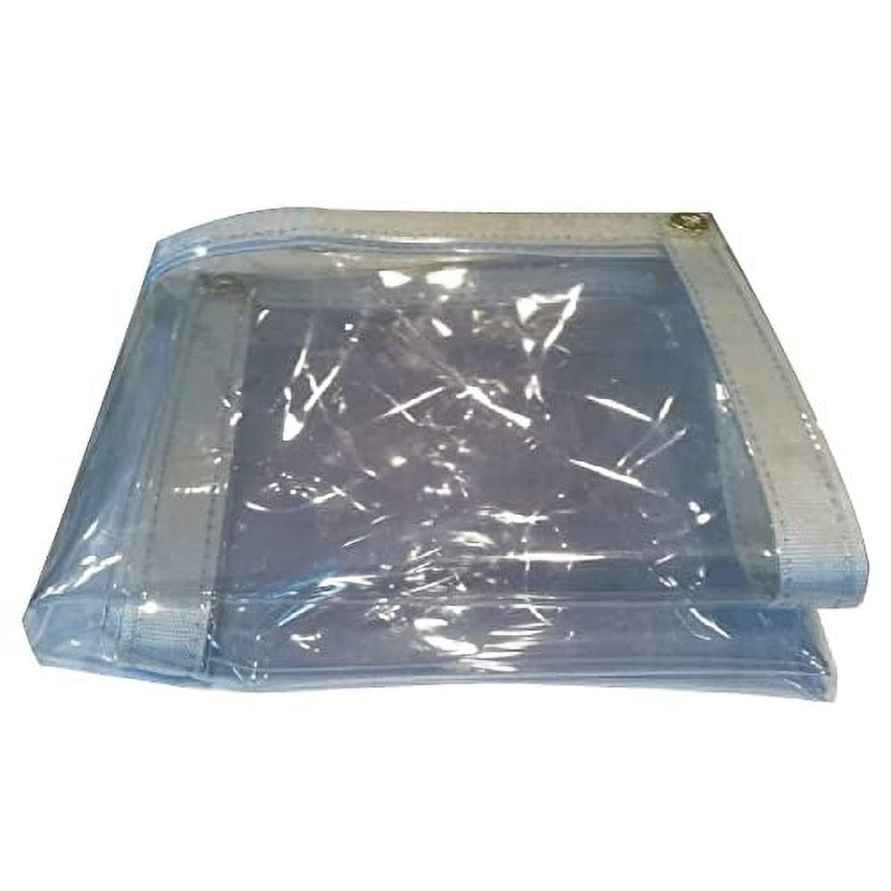 Tarps Now Marine Grade Clear Vinyl Tarp, (10' x 10') with Brass ...