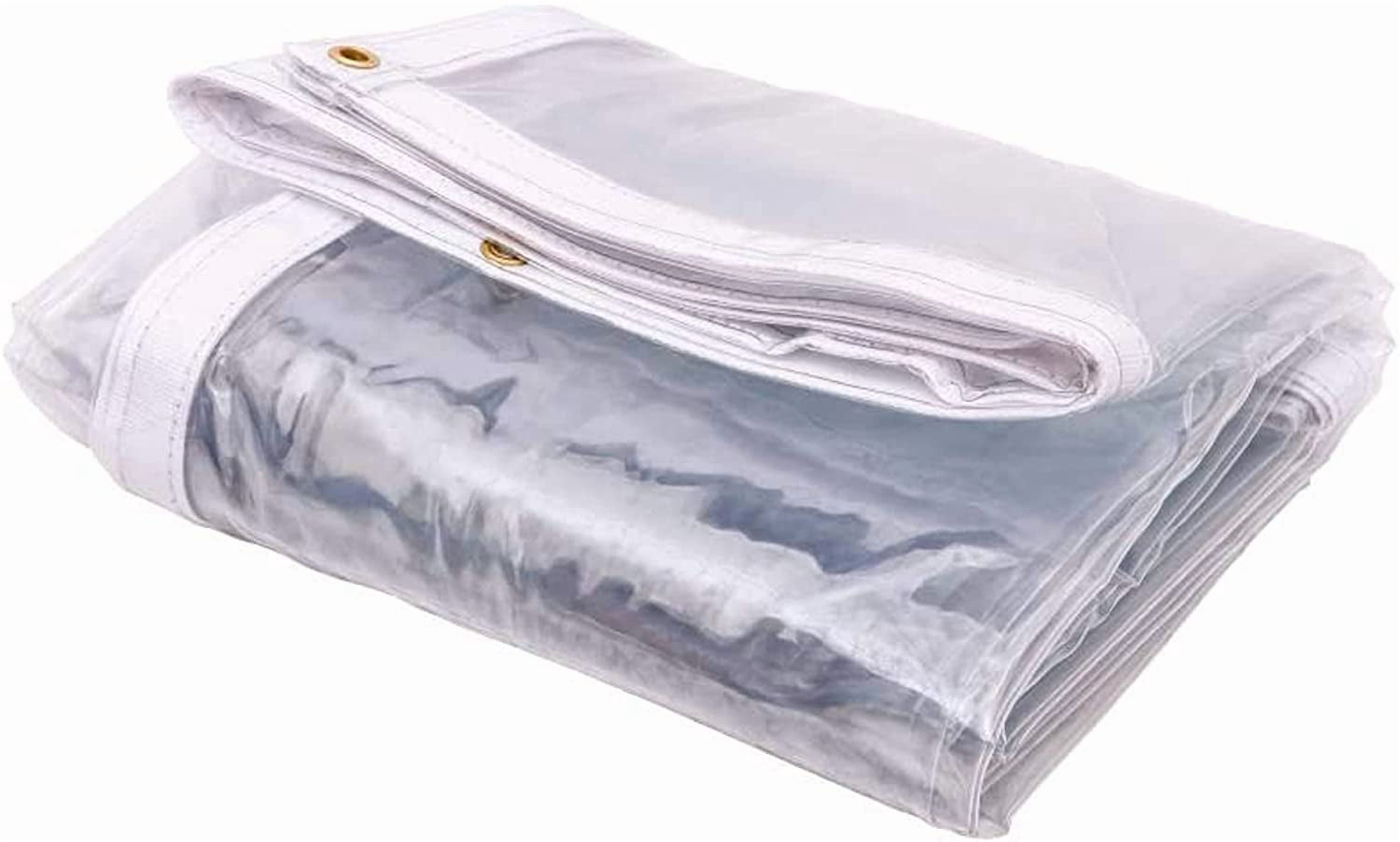 Tarps Now Marine Grade Clear Vinyl Tarp, (5' x 10') with Brass Grommets ...