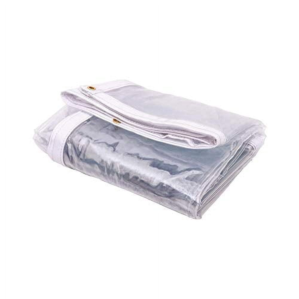Tarps Now Marine Grade Fire Retardant Clear Vinyl Tarp, (10’ x 20 ...