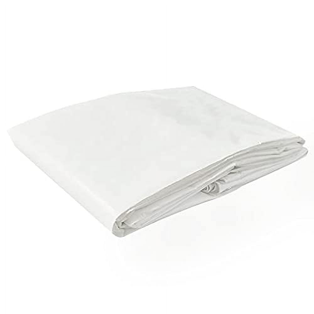 Tarps Now Waterproof Poly Tarps, 12 Mil Heavy Duty Tarp - White (80’x80 ...