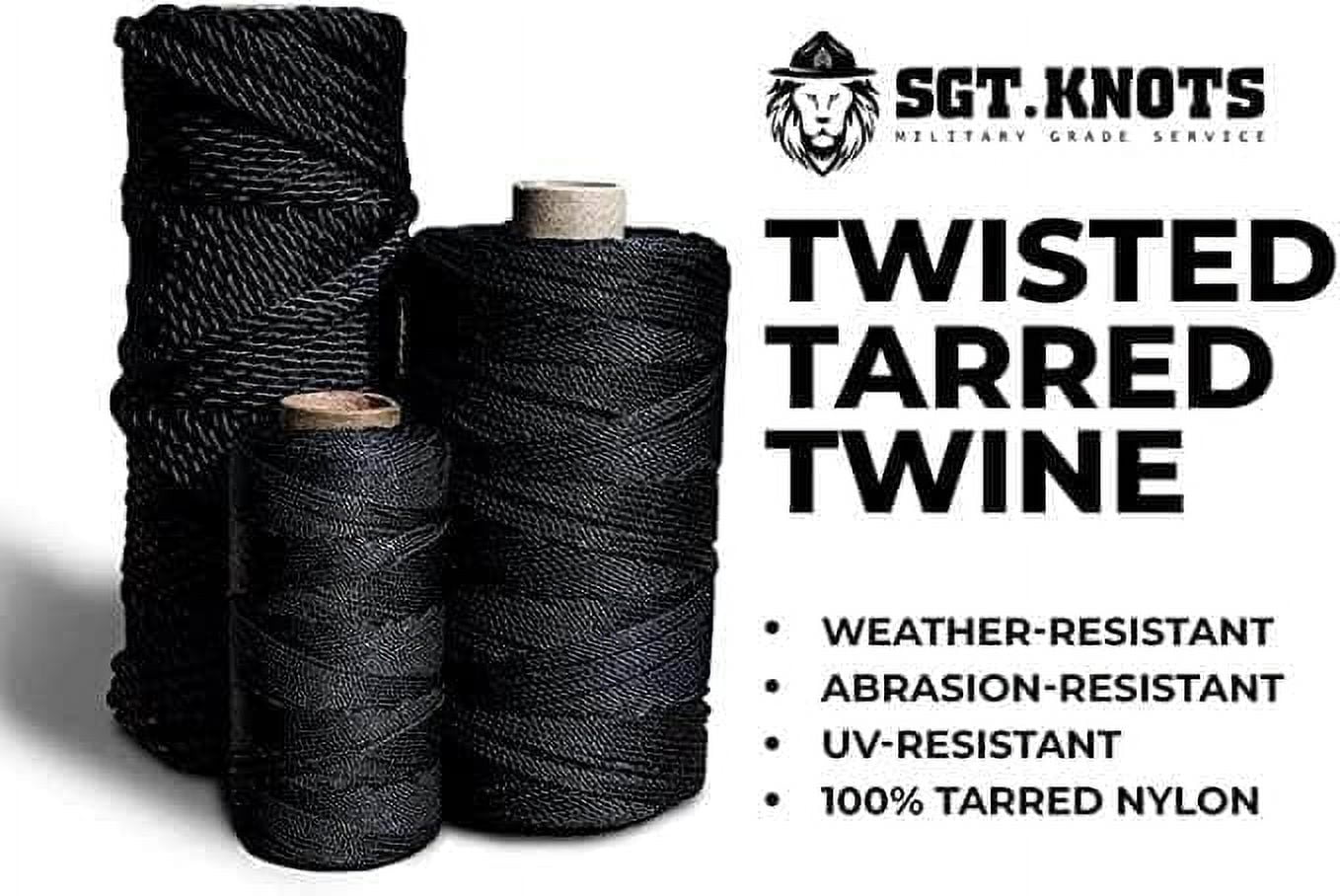 Tarred - 100% Nylon Bank Line For Bushcraft, Netting, Gear Bundles ...