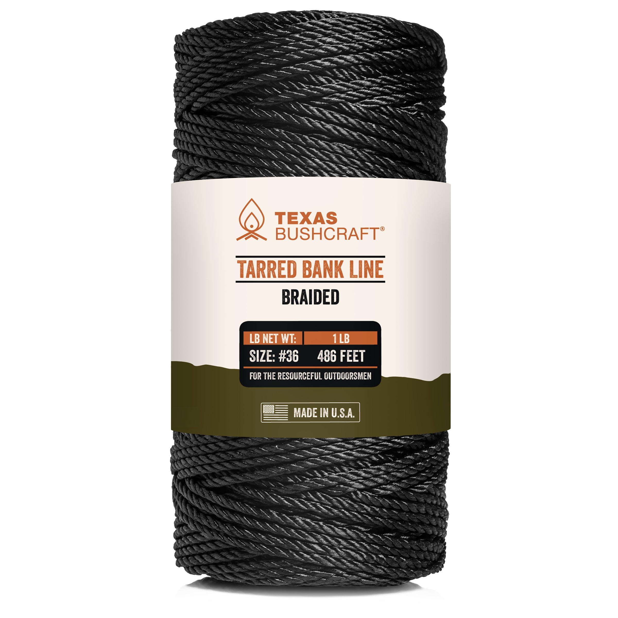 Texas Bushcraft Tarred Bank Line - Heavy Duty Nylon Fishing Twine ...