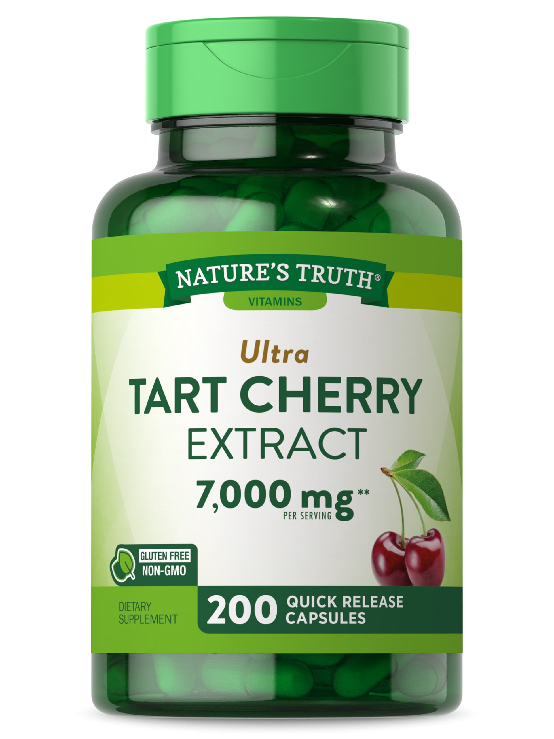 Tart Cherry Extract Capsules | 7000mg | 200 Count | by Nature's Truth ...