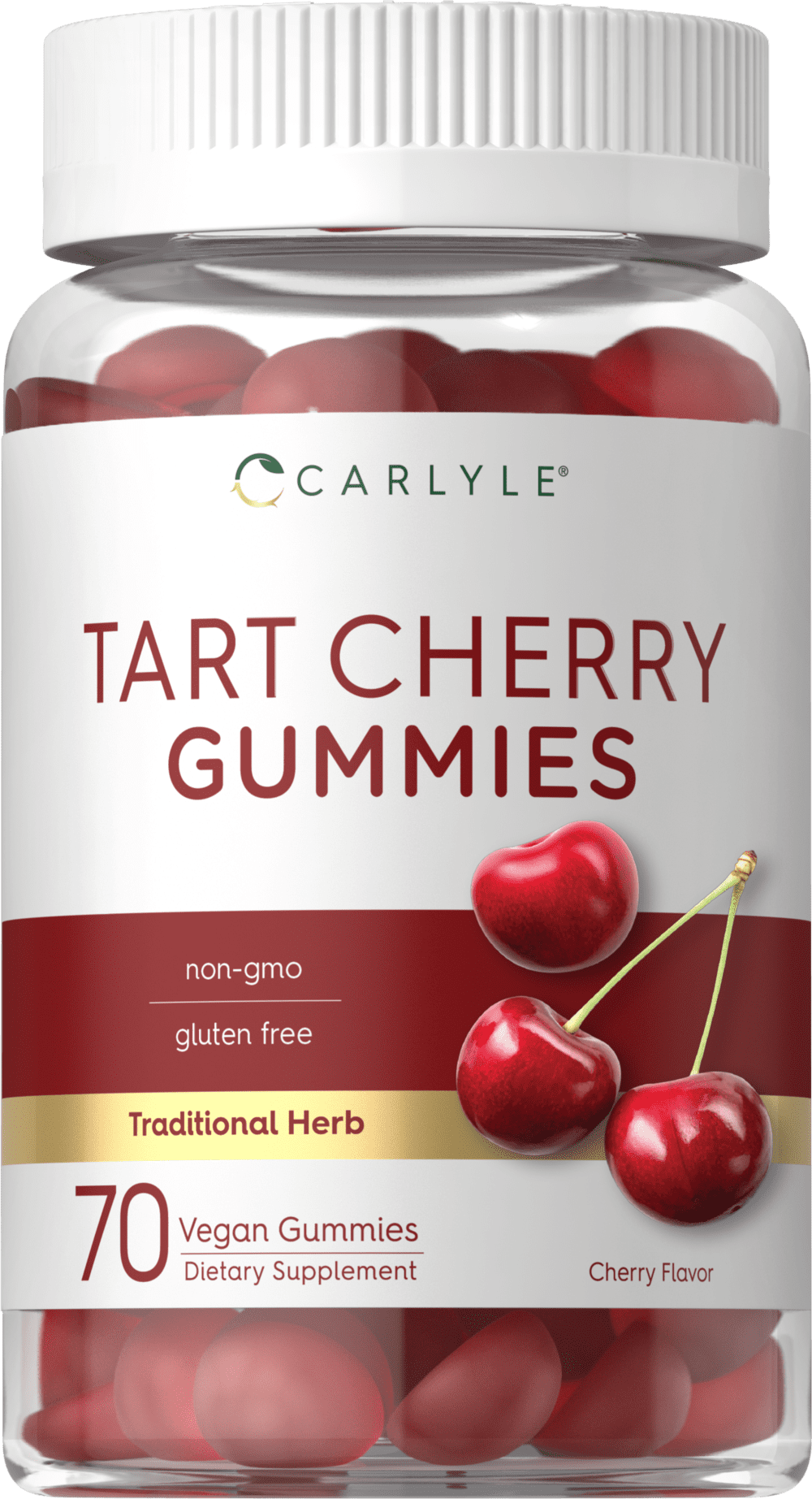 Carlyle Tart Cherry Gummies, 2000mg, 70 Count, Cherry Flavor, Vegan ...