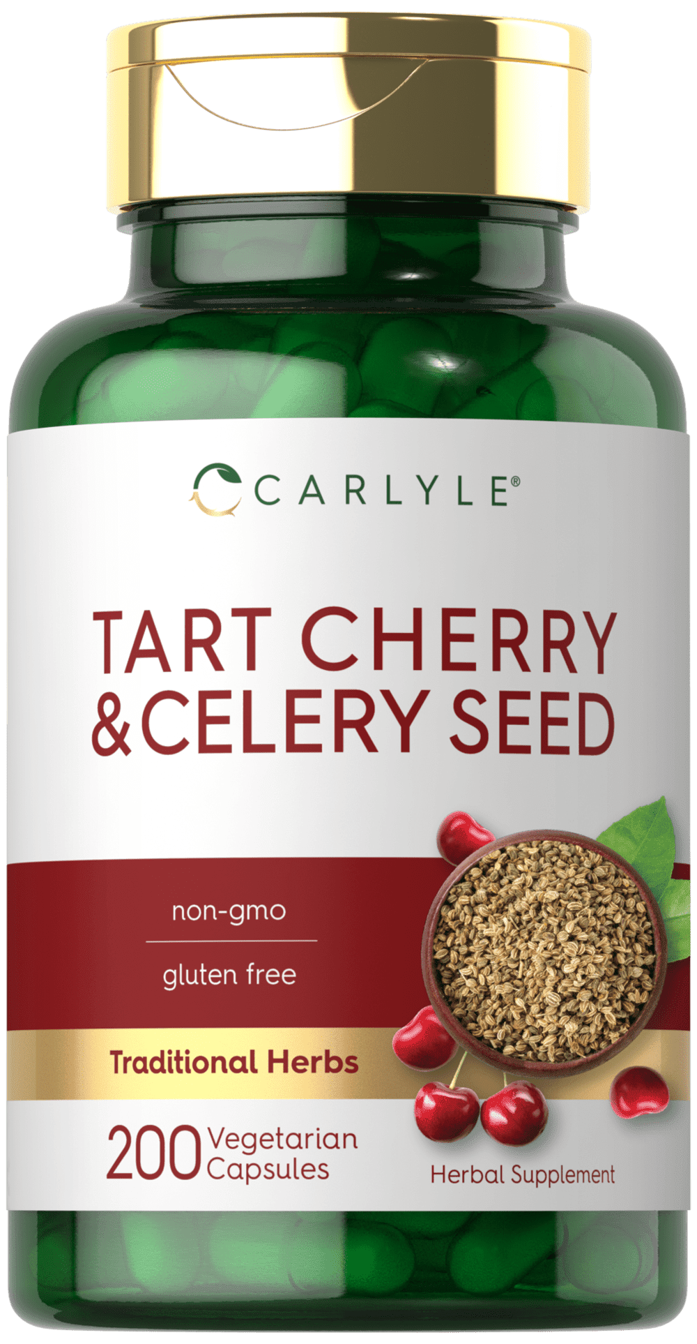 Tart Cherry and Celery Seed Supplement | 200 Capsules | For Men and ...
