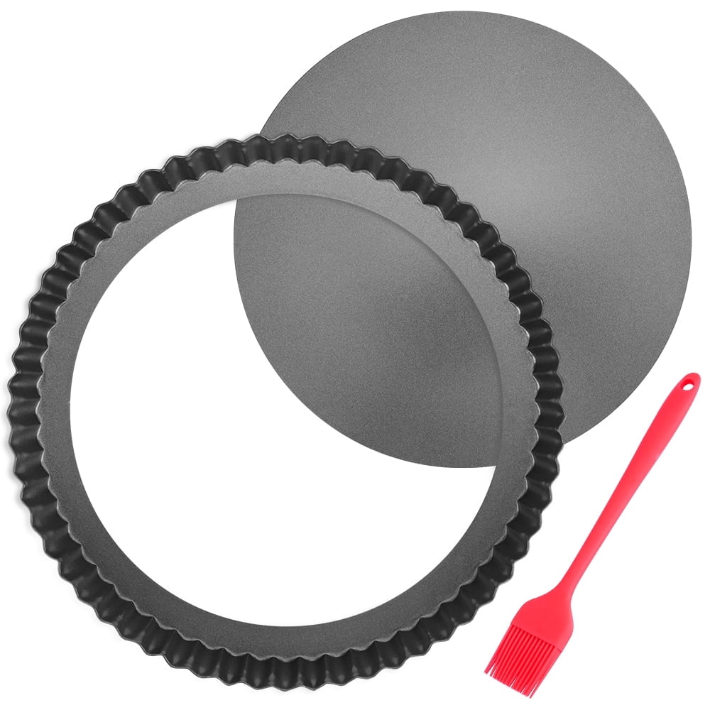 IEMIEBSHA, Tart Pan 9 Inch, Non-stick Carbon Steel, Removable Bottom ...