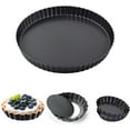 Tart Pan with Removable Bottom: Nonstick Carbon Steel 9 Inch and 4 Inch ...