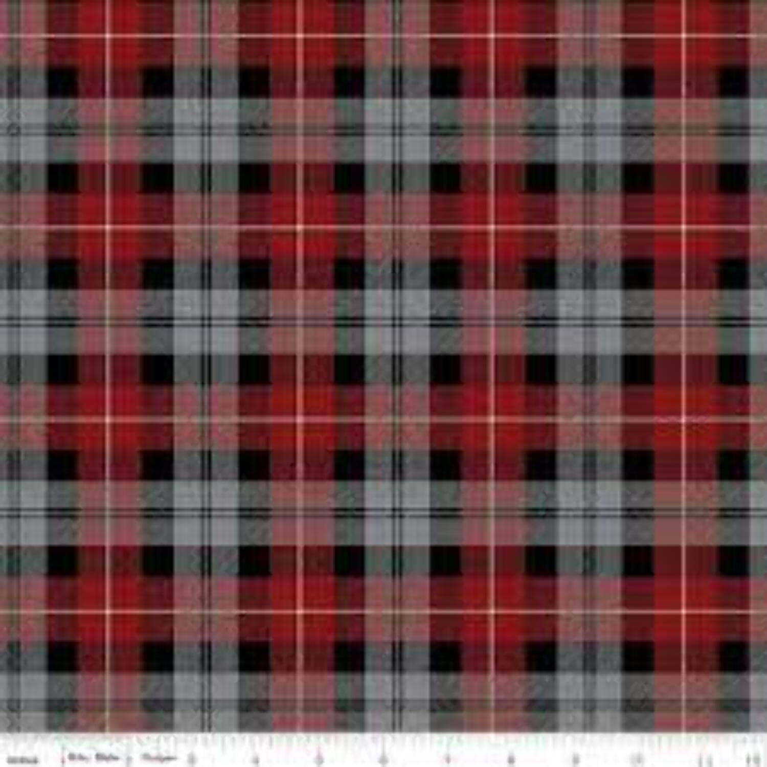 Tartan Plaid Red Flannel Fabric - Walmart.com