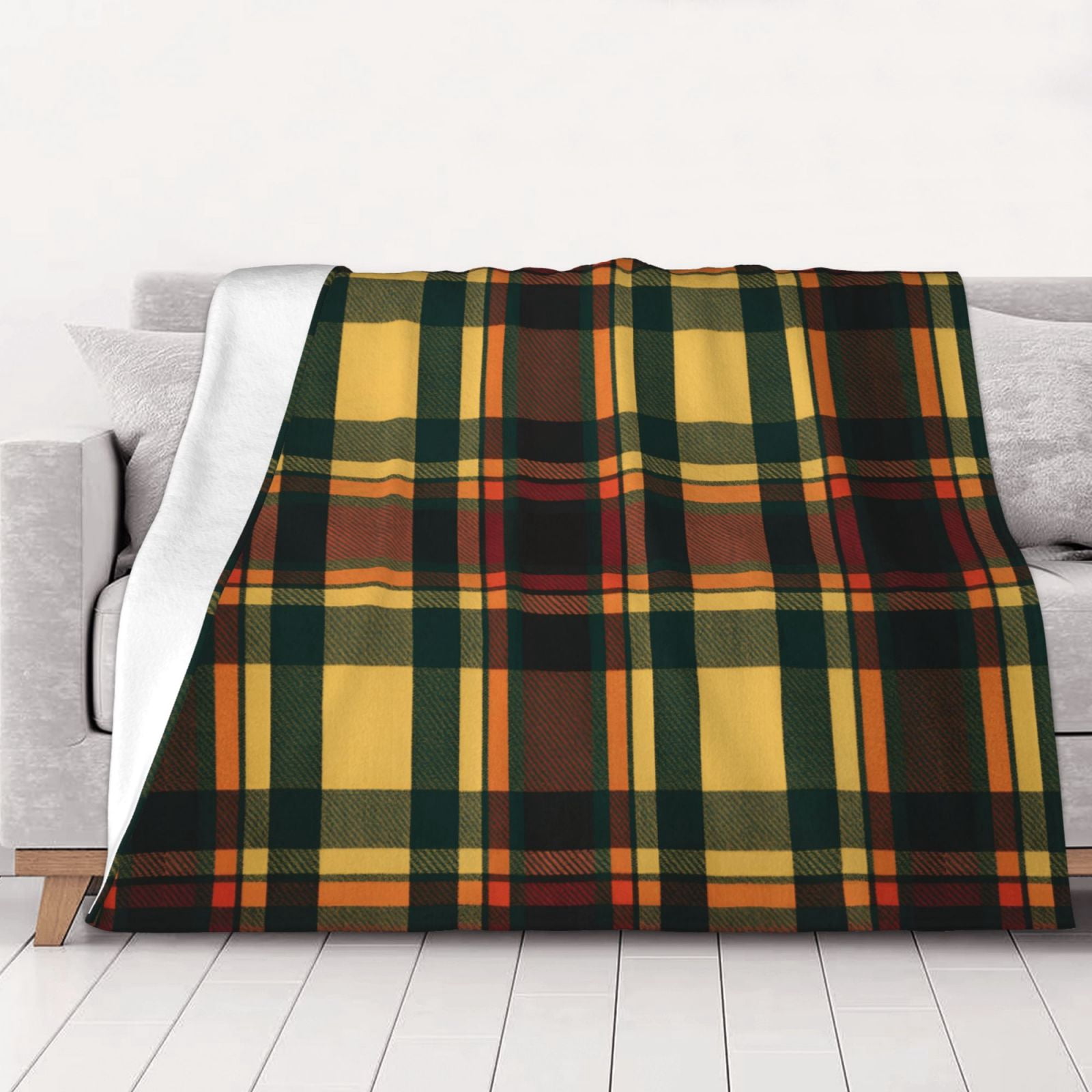 Tartan Plaid Scottish Throws Blanket Fleece Soft Cozy Warm Plush for ...