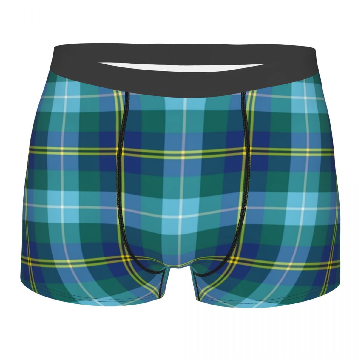 Tartan Plaid Underwear Men Breathbale Geometric Gingham Check Boxer ...