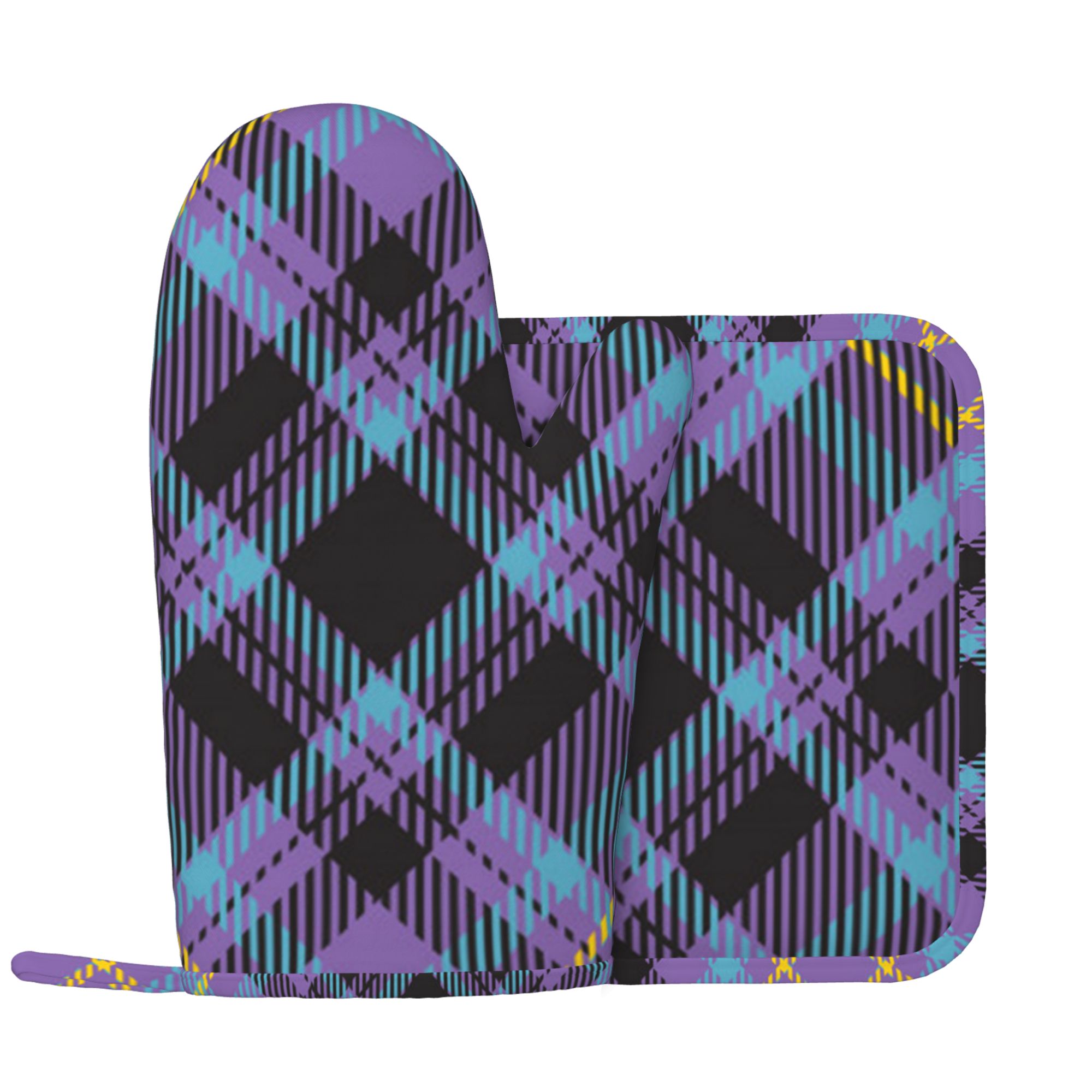 Tartan Scotland Plaid Retro Oven gloves, pot clamp set, anti slip ...