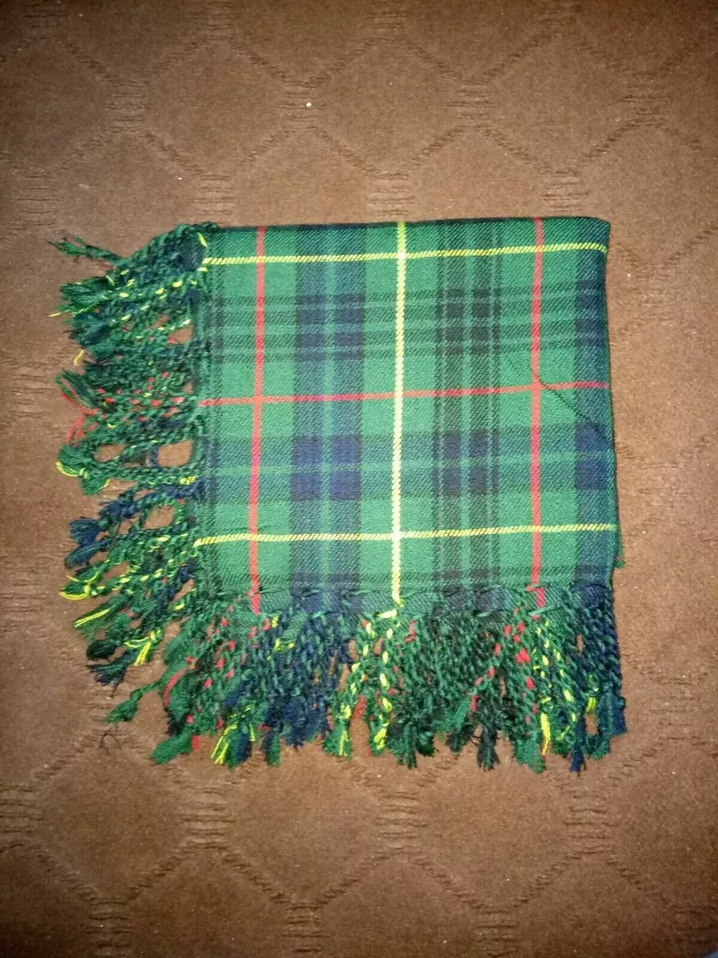 Tartan Scottish Purled Fringe Piper Fly Plaid, Traditional Highland ...