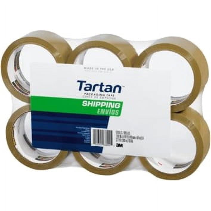 Tartan Shipping Packaging Tape 3710T-6, 1.88 in x 54.6 yd (48 mm x 50 m ...