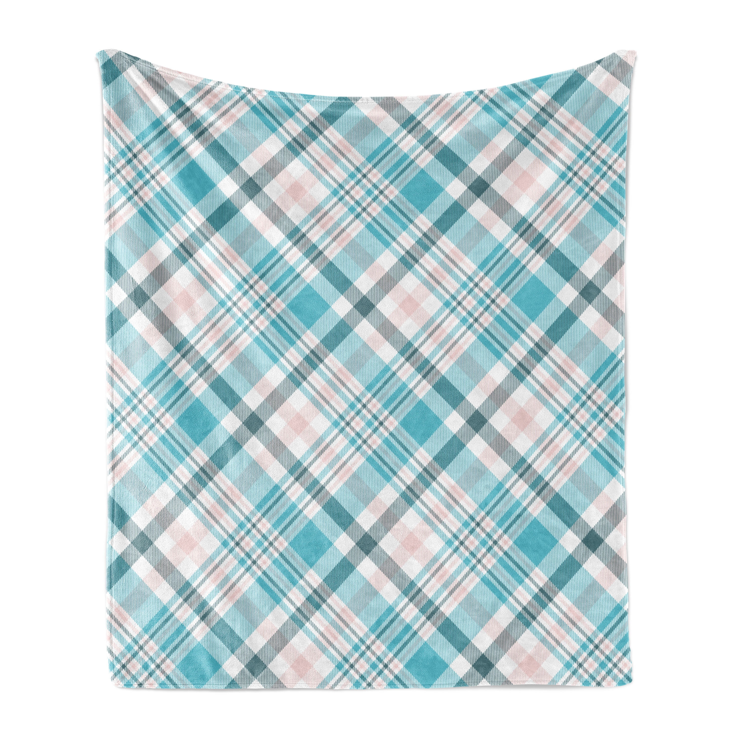 Tartan Soft Flannel Fleece Blanket, Checkered Pattern in Plaid Inspired ...