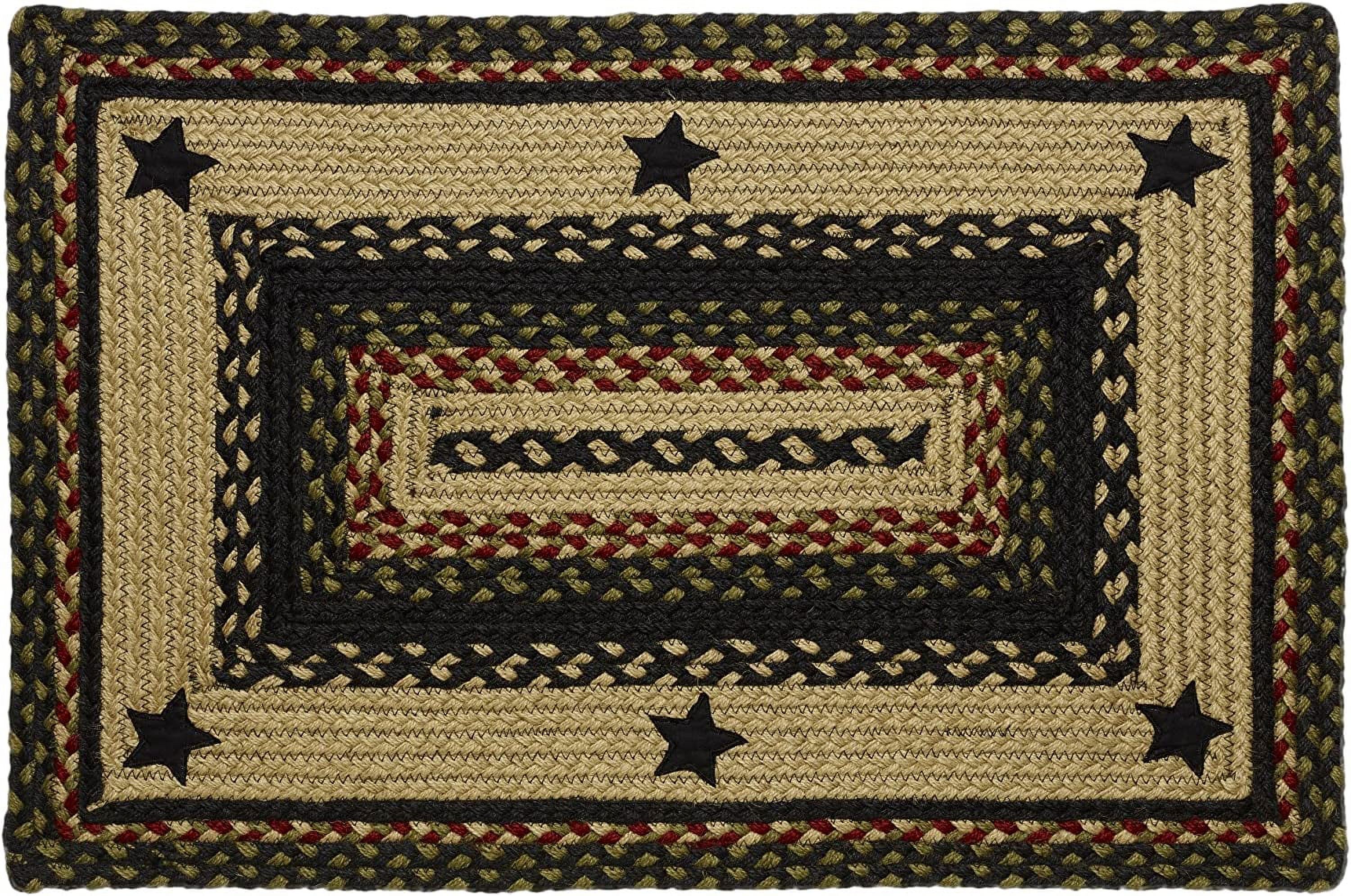 Tartan Star Rectangle Braided Rug - 20" x 30" - Walmart.com