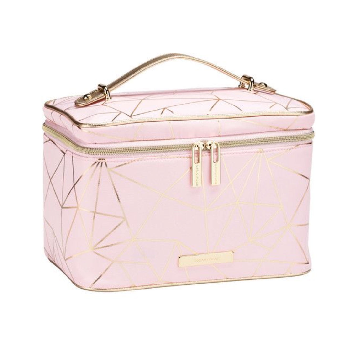 Tartan + Twine Gold Foil Pink Geo Deluxe Train Case Set - Walmart.com