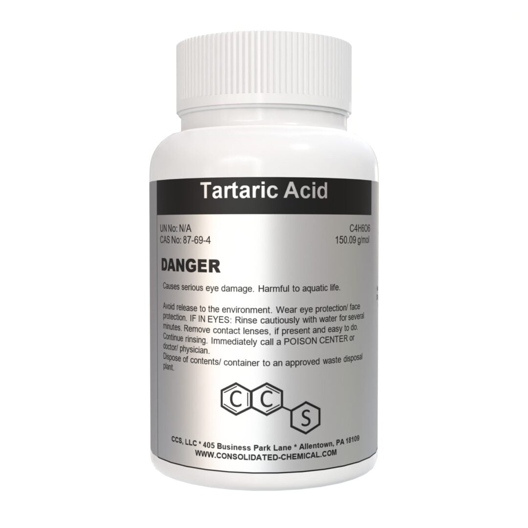 Tartaric Acid | High-Purity Crystalline Powder | Food Grade - 500 Grams ...
