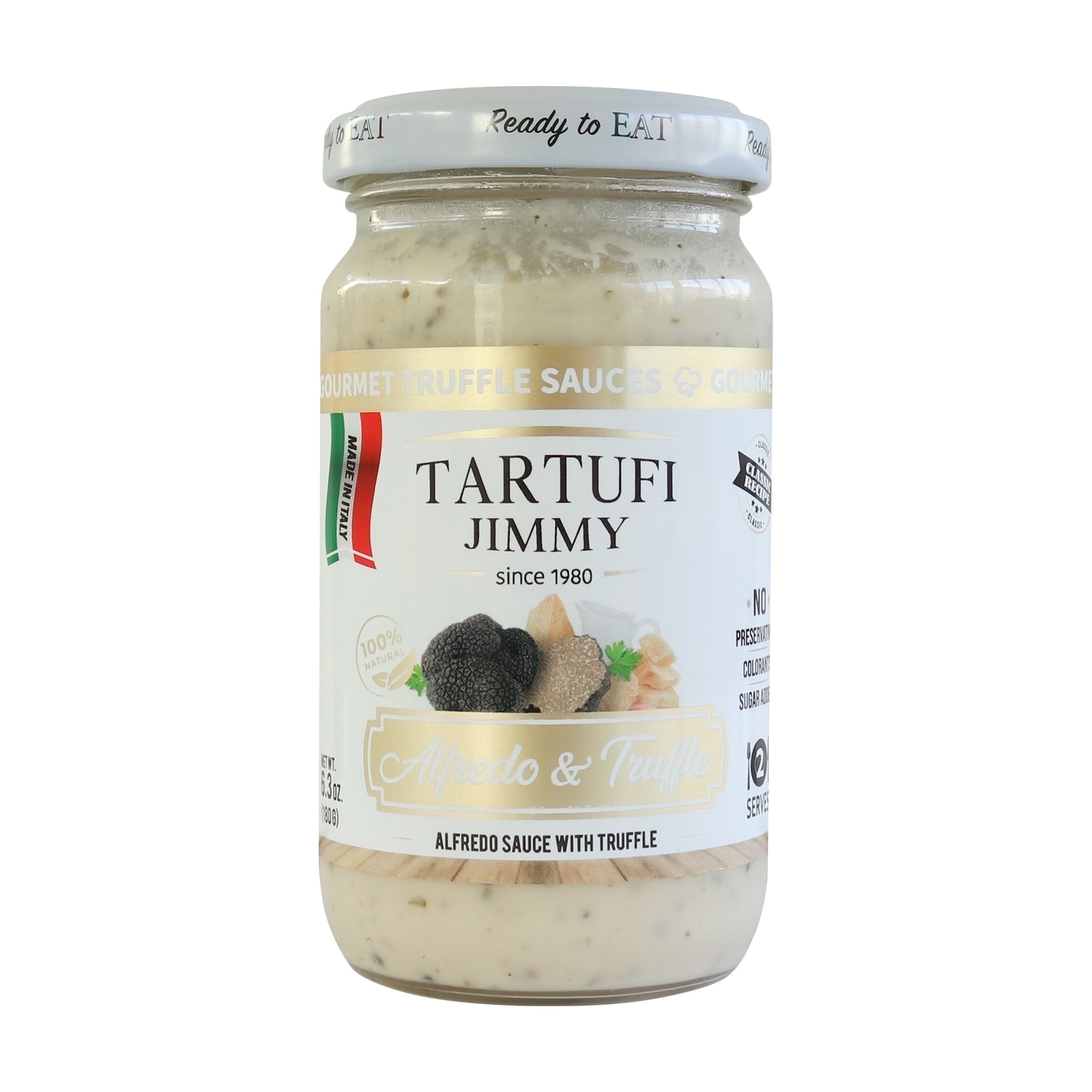 Tartufi Jimmy, Truffle Alfredo Sauce, Rich Black Truffle Flavor, 6.3 oz ...