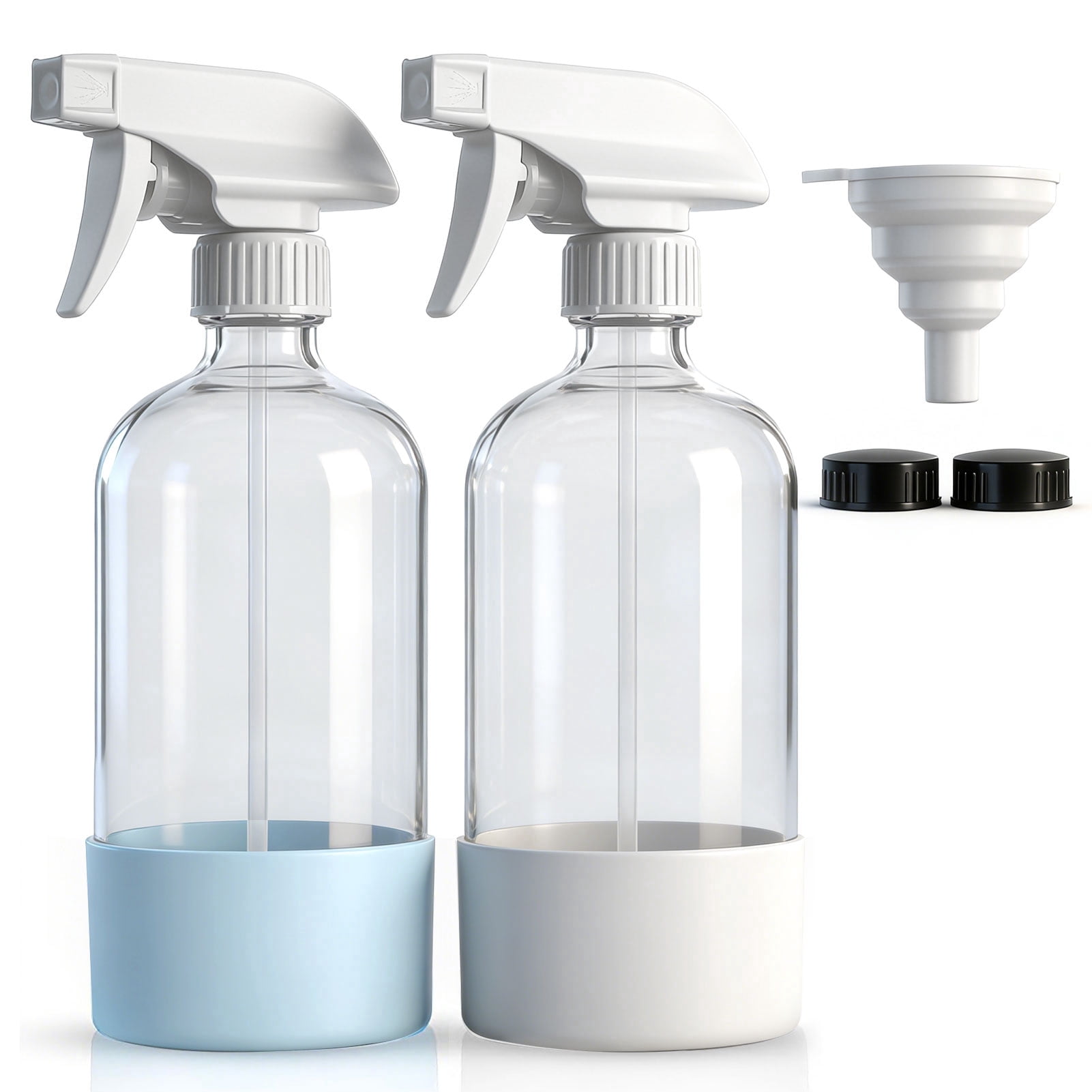 Tarvako 2 Pack Glass Spray Bottle with Silicone Sleeve Protection, 16 ...