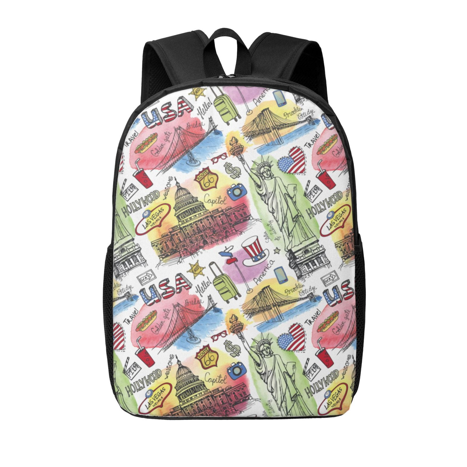 Tarvel Laptop Backpack for Women Men America Landmarks1 17 Inch ...