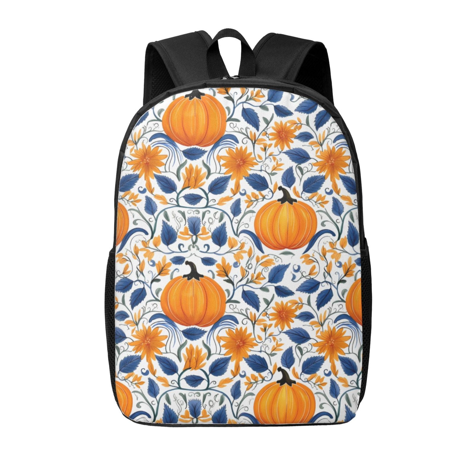 Tarvel Laptop Backpack for Women Men Blue Orange Pumpkin fall 17 Inch ...
