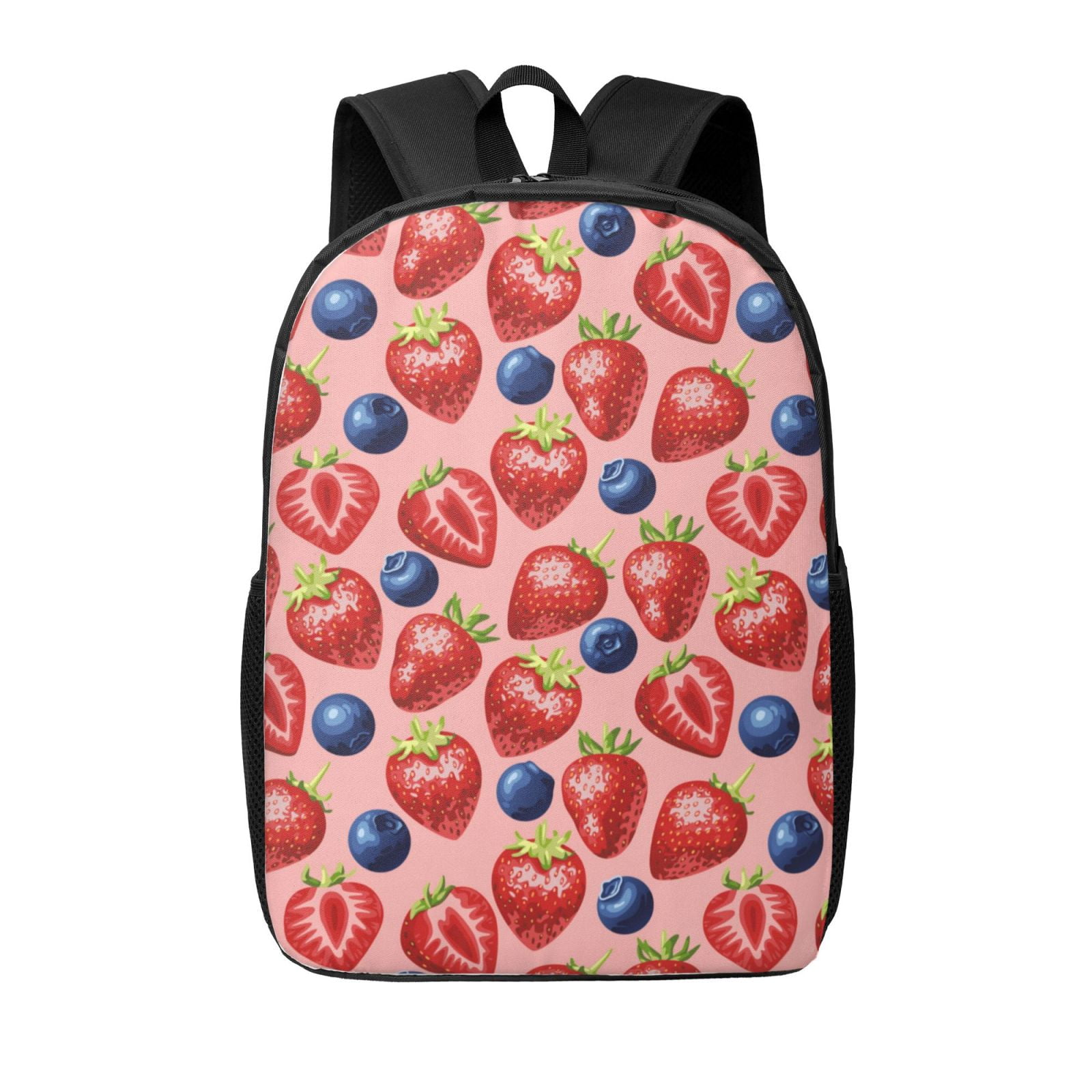 Tarvel Laptop Backpack for Women Men Blueberry strawberry Print 17 Inch ...